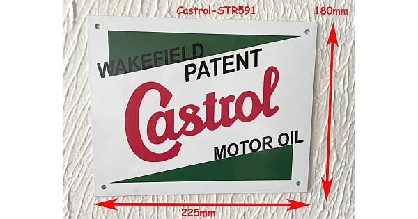Castrol Classic Oil Enamel Metal Sign 225mm x 180mm Castrol-STR591