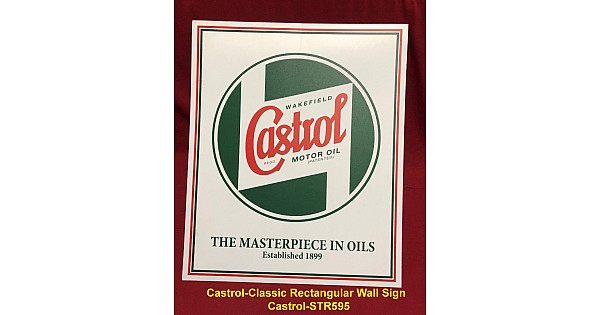 Castrol-Classic Rectangular Wall Sign - Castrol-STR595 - Castrol-STR595